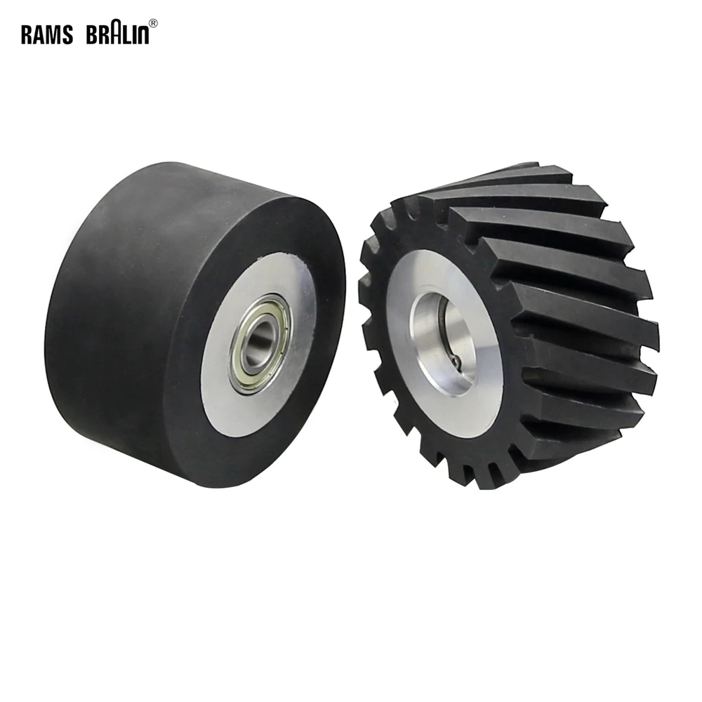 1-piece-100-50mm-Solid-Grooved-Rubber-Contact-Wheel-Belt-Grinder ...
