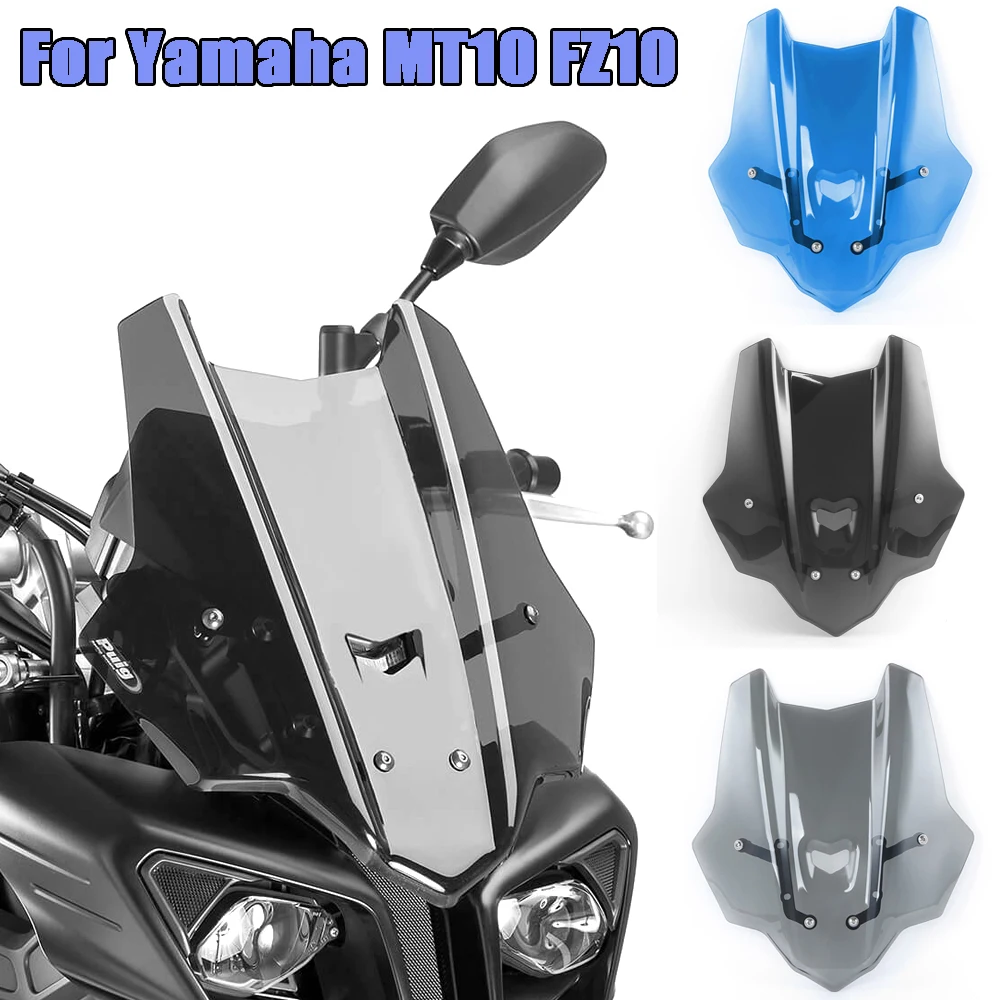 FZ-MT-10-Motorcycle-Windshield-WindScreen-Visor-Viser-Front-Wind ...