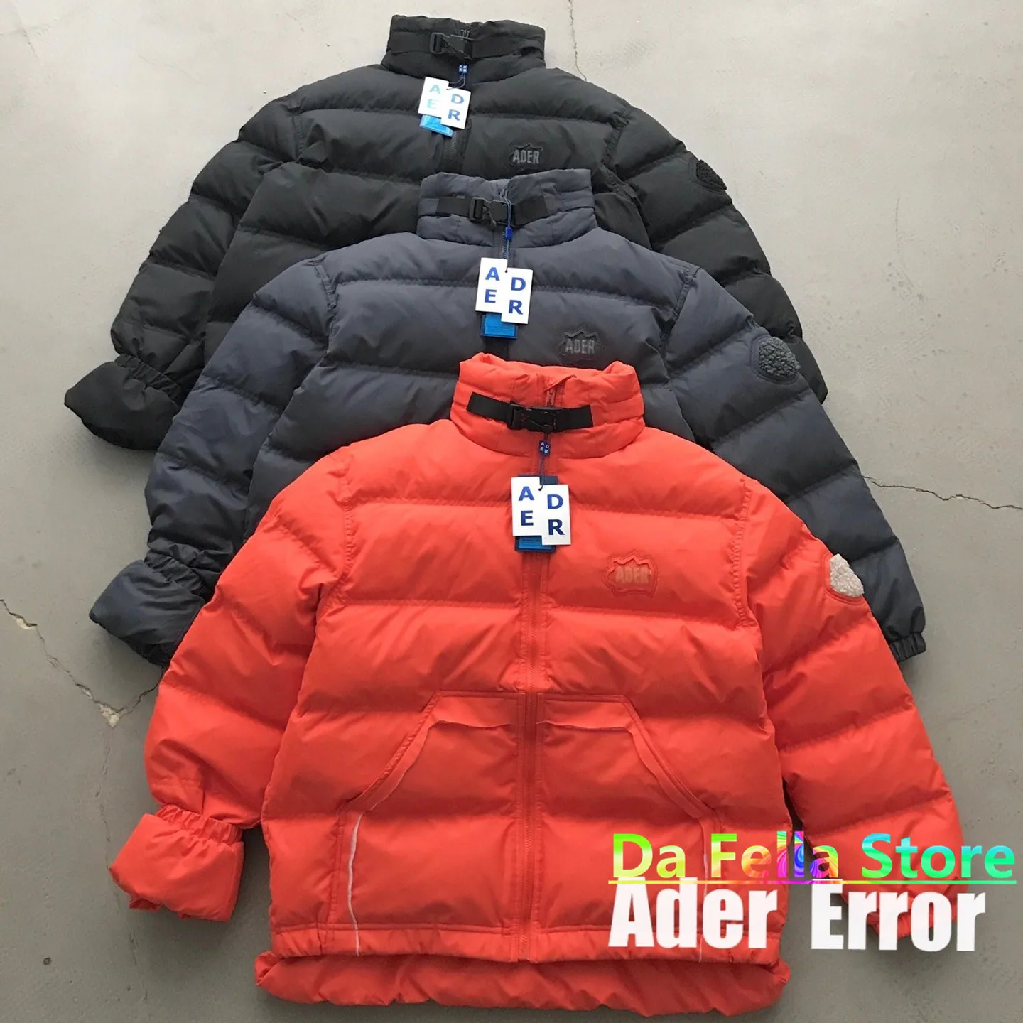 ADER ERROR Logo Down Coats Men Women Winter Zipper Thick Adererror Coat ...