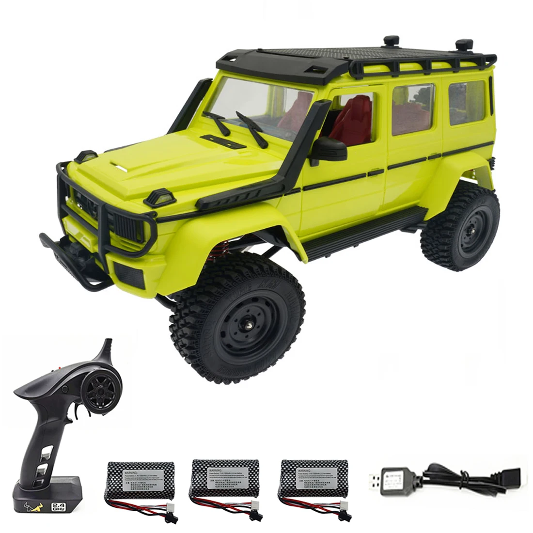 풀 스케일 오프로드 트럭 Rc 자동차 크롤러 Mn86ks 112 4wd 24g 배터리 3 개 포함 Rtr 버전 형광