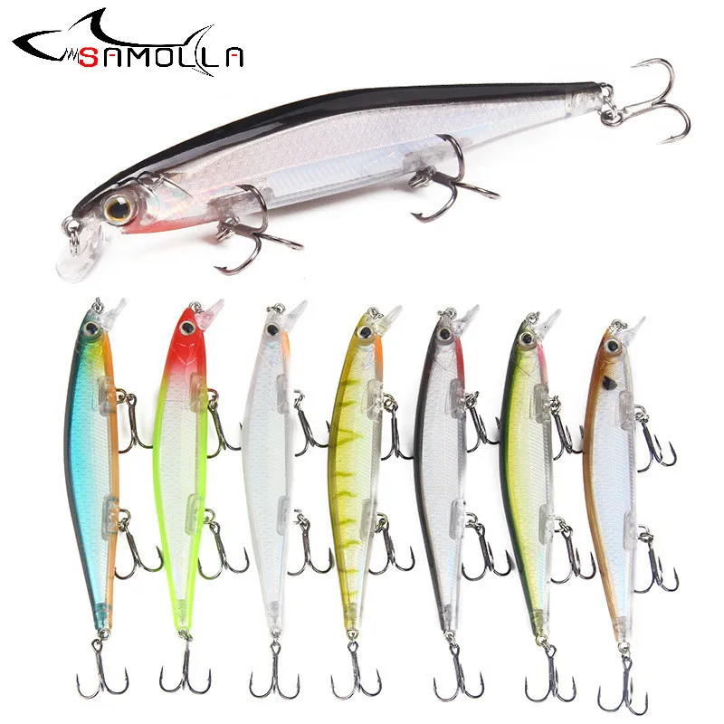 Minnow Fishing Lure Mino Baits Weights12.9g /11cm Bass Fishing Jerkbait ...