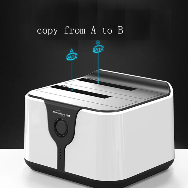Blueendless 2 Bay SATA USB 3.0 HDD enclosure SSD case hdd Caddy Box ...