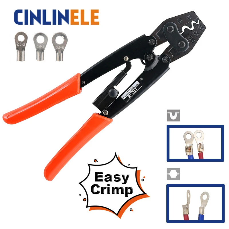 Non-insulated Terminals Crimper 0.5-38mm Easy Crimp Pliers Wire ...