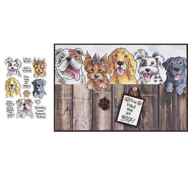 5 Different kinds Of Dogs Stamps And Dies for DIY Scrapbooking Album ...