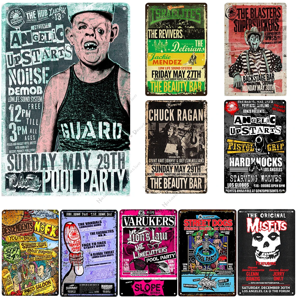 Punk Metal Sign Rock Band Metal Plate Music Metal Retro Poster Rusty ...