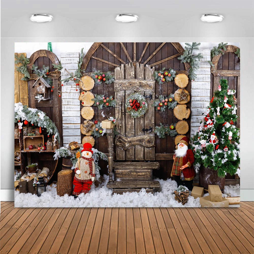 Snowman Santa Backdrop