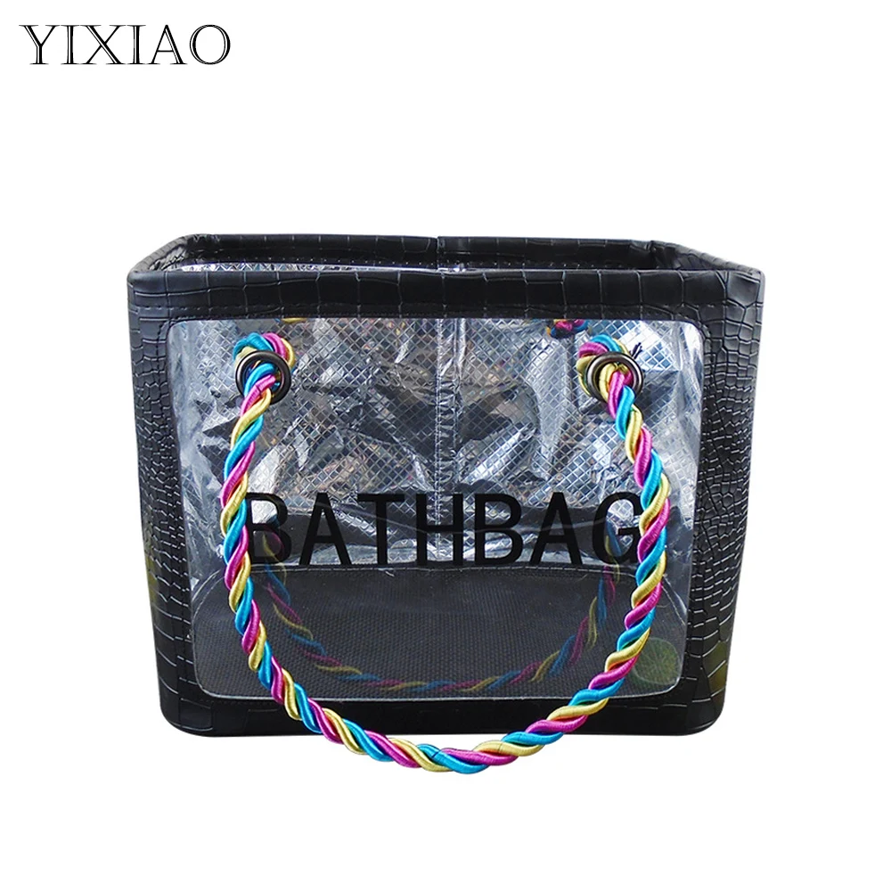 YIXIAO-Women-Swimming-Bag-Waterproof-Handbags-Transparent-PVC-PU-Pool ...