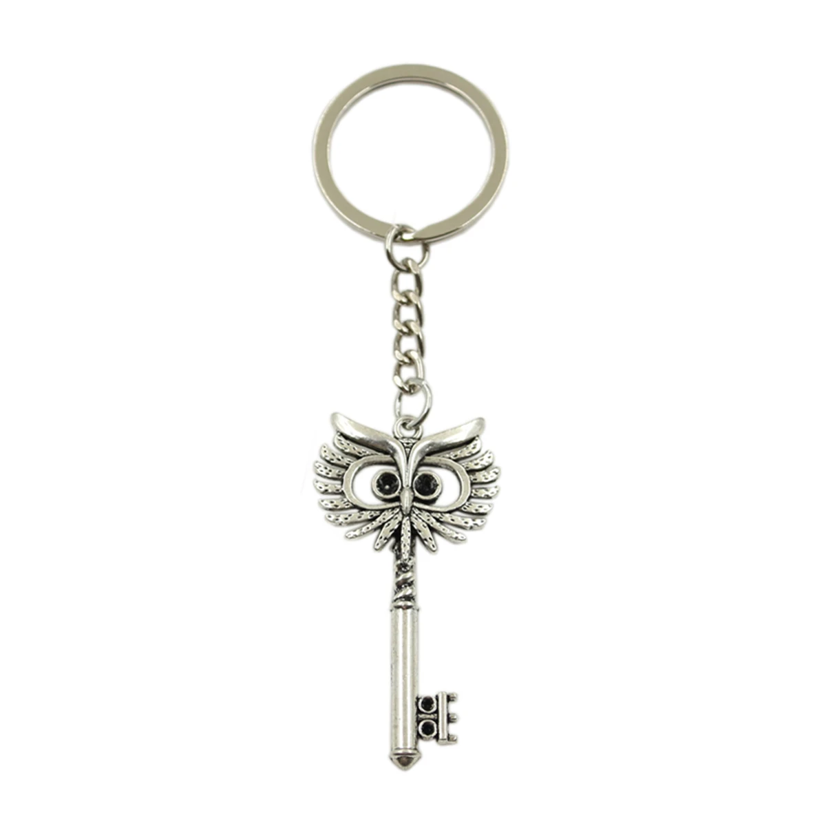 Factory Price Big Eye Owl Treasure Key Pendant Key Ring Metal Chain ...