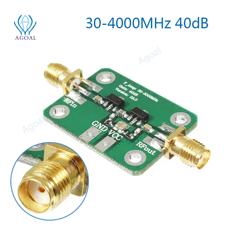 30-4000MHz-40dB-Gain-Broadband-High-Frequency-RF-Amplifier-Module-For ...