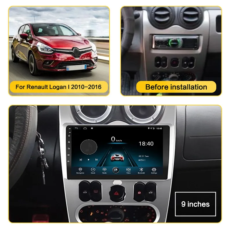Car Radios - Car Radio Multimedia Android 10 For Renault Logan 1 ...
