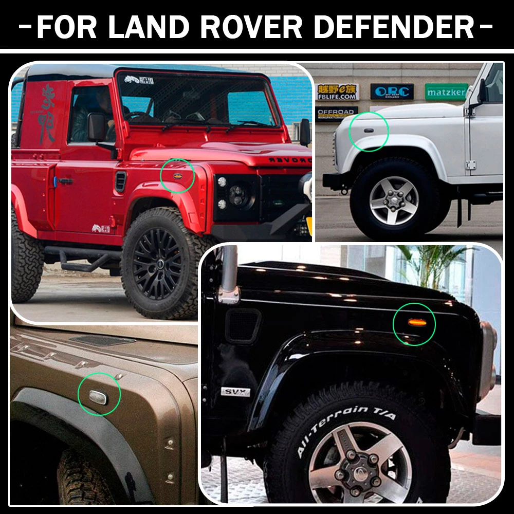 For Land Rover Defender Freelander/discovery2 Led Side Marker Light ...