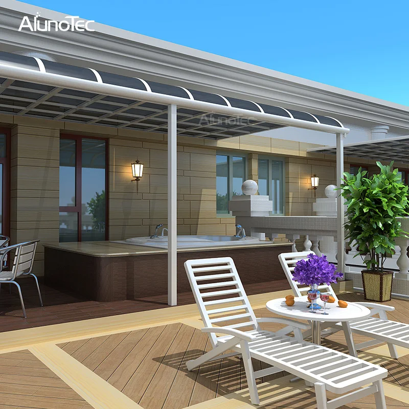 High Snow Load Clear Terrace Canopy Roof With Aluminum Structure ...