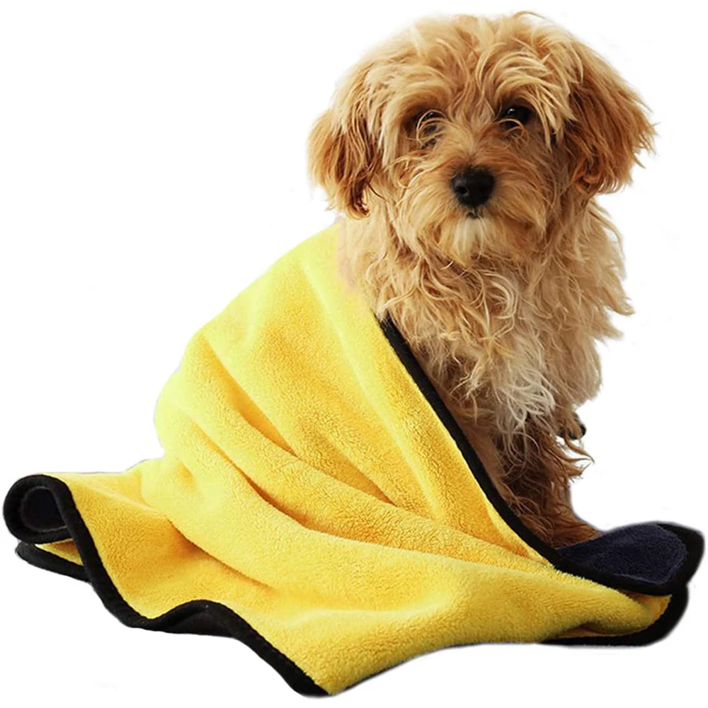 Pet Bath Towel Super Absorbent Dog Towels Microfiber Dog Drying Towel ...