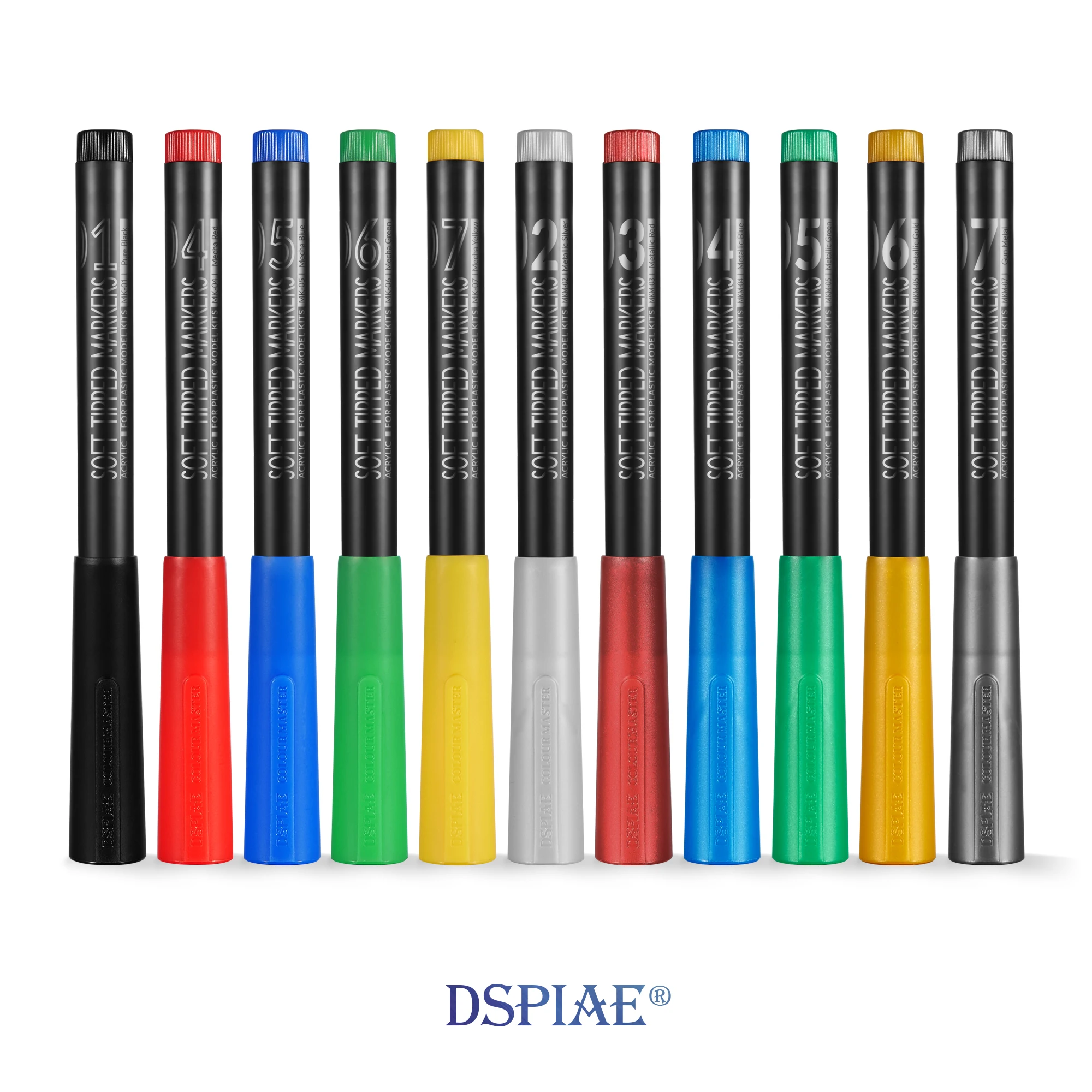 Dspiae Soft Tipped Markers Gundam Military Model Painting Pen - Model ...