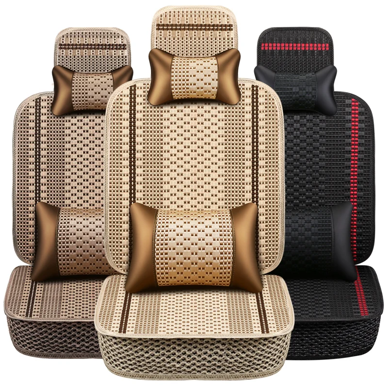 Capa-de-assento-de-carro-de-luxo-tecido-gelo-seda-cobertura-de-ver-o ...