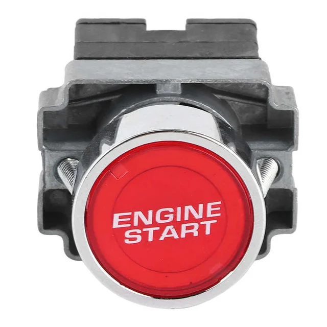 Ignition Switch Engine Starter 12V 10A LED Car Modification Button One ...
