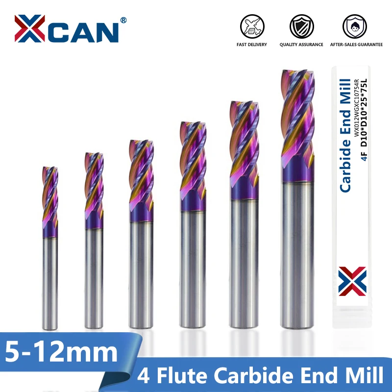 Xcan Frees Tungsten Carbide End Mill Ultra Oppervlak Hrc 65 Spiral End ...