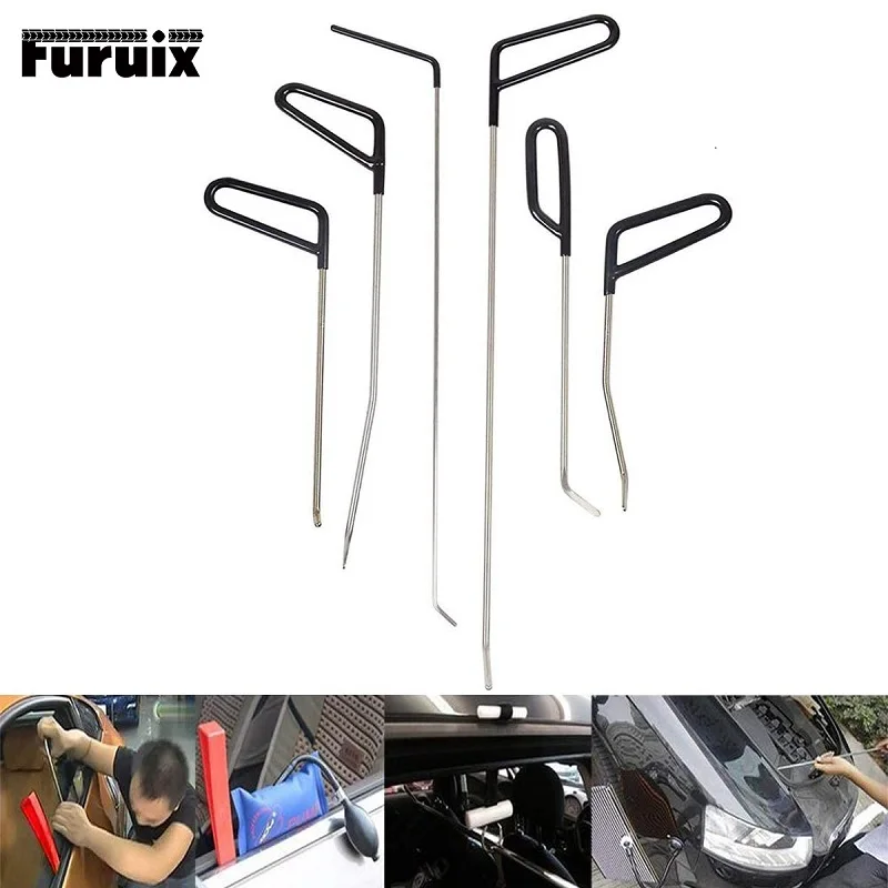 FURUIX 1/3/6 pcs push Rods Set Paintless Dent Repair Tools Rods for Car ...
