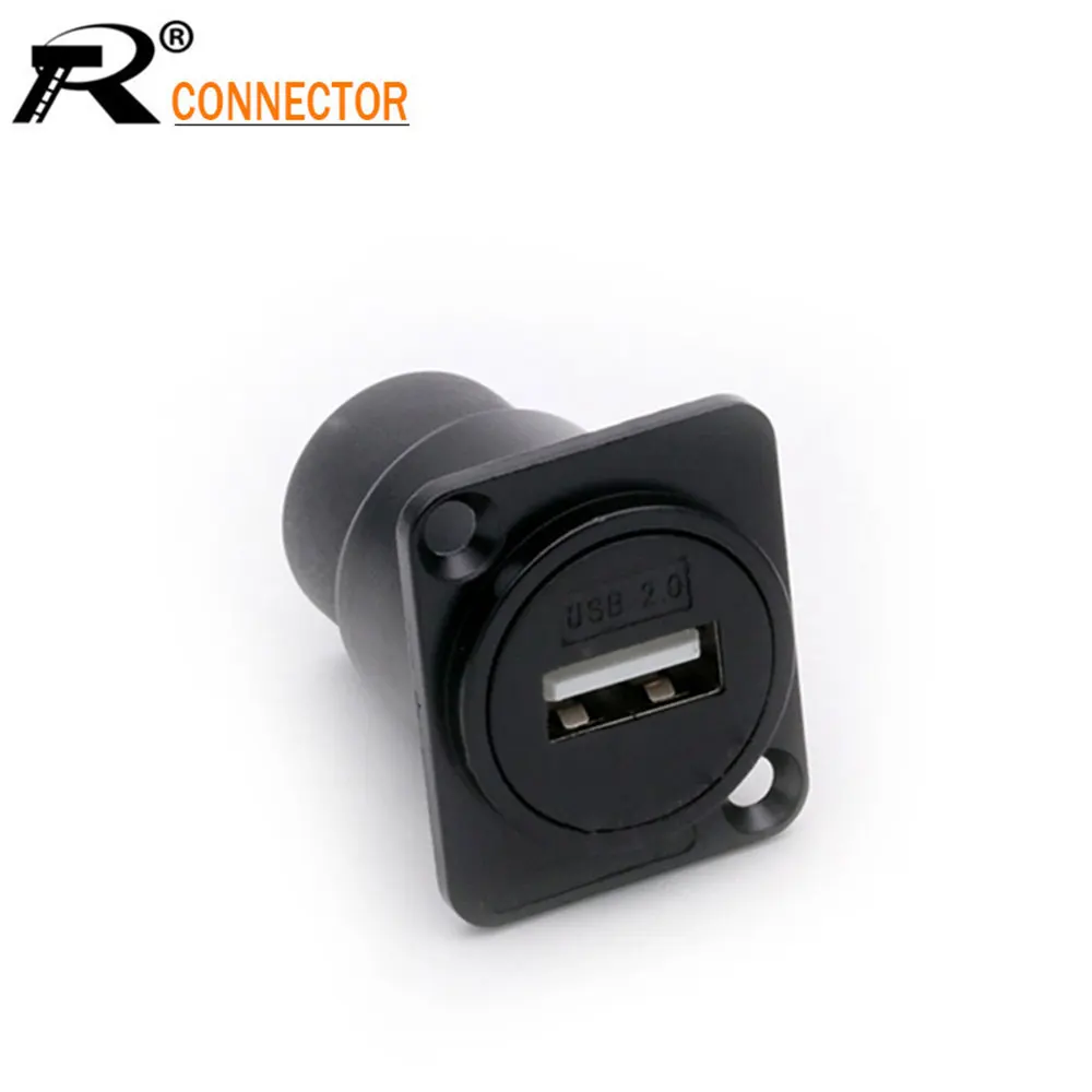 USB 2.0/3.0 Connector, Panel Mount Chassis Connector Soldering Free D ...
