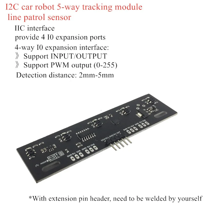 I2C-car-robot-5-channel-tracking-module-line-patrol-sensor-infrared ...