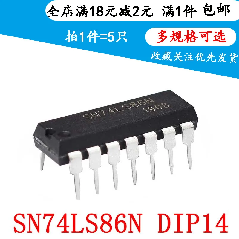 Sn74ls86an 74ls86n dip 14 Four Xor gate/gate/인버터 Ic (5pcs)|반도체 집적회로 ...