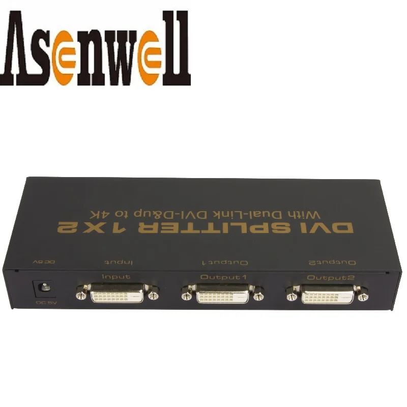 DVI 1 In 2 Out Splitter 1x2 3840X2160@30Hz Dual Link DVI D DVI Splitter ...