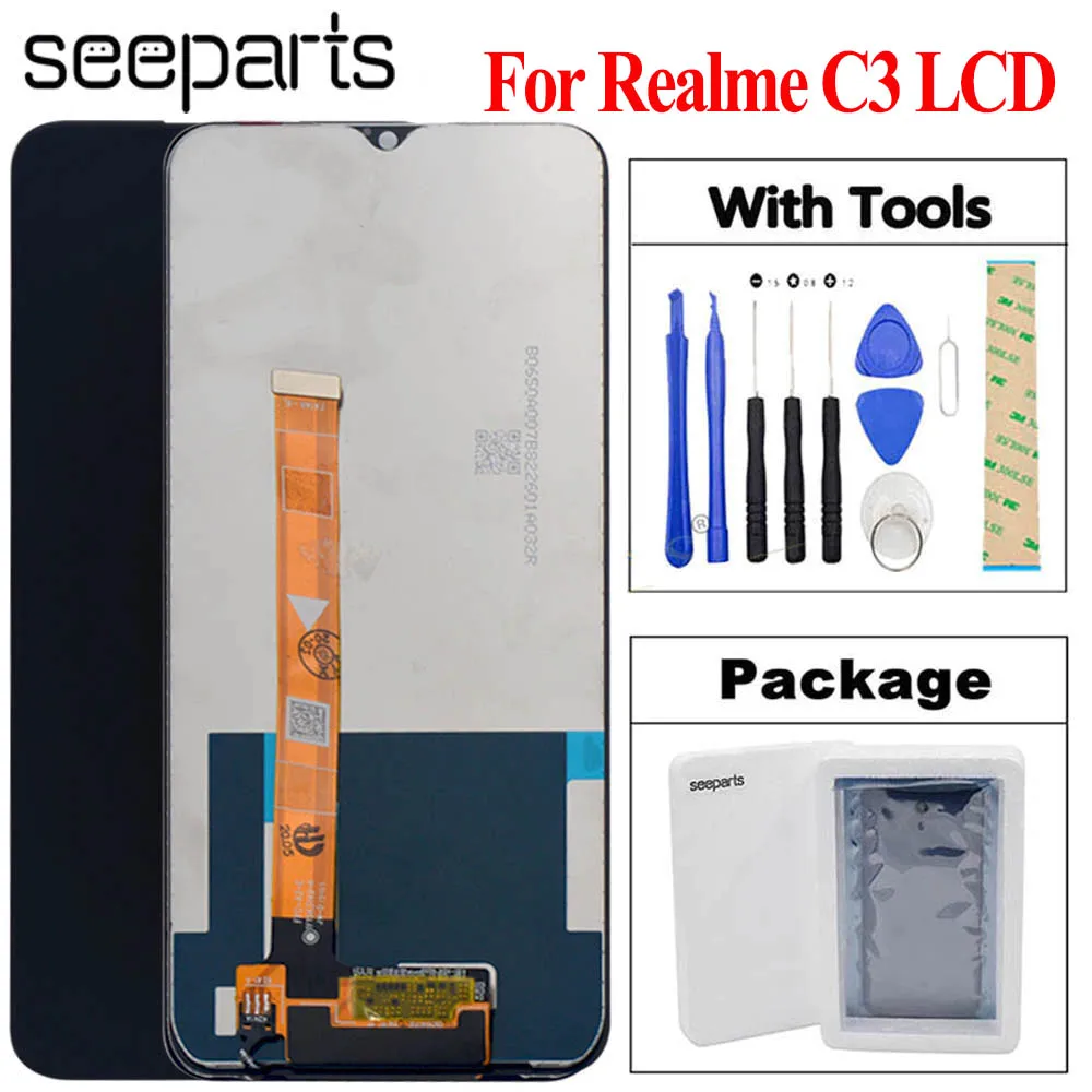 6.5" Original LCD For OPPO Realme C3 LCD RMX2027 Display Touch Panel ...