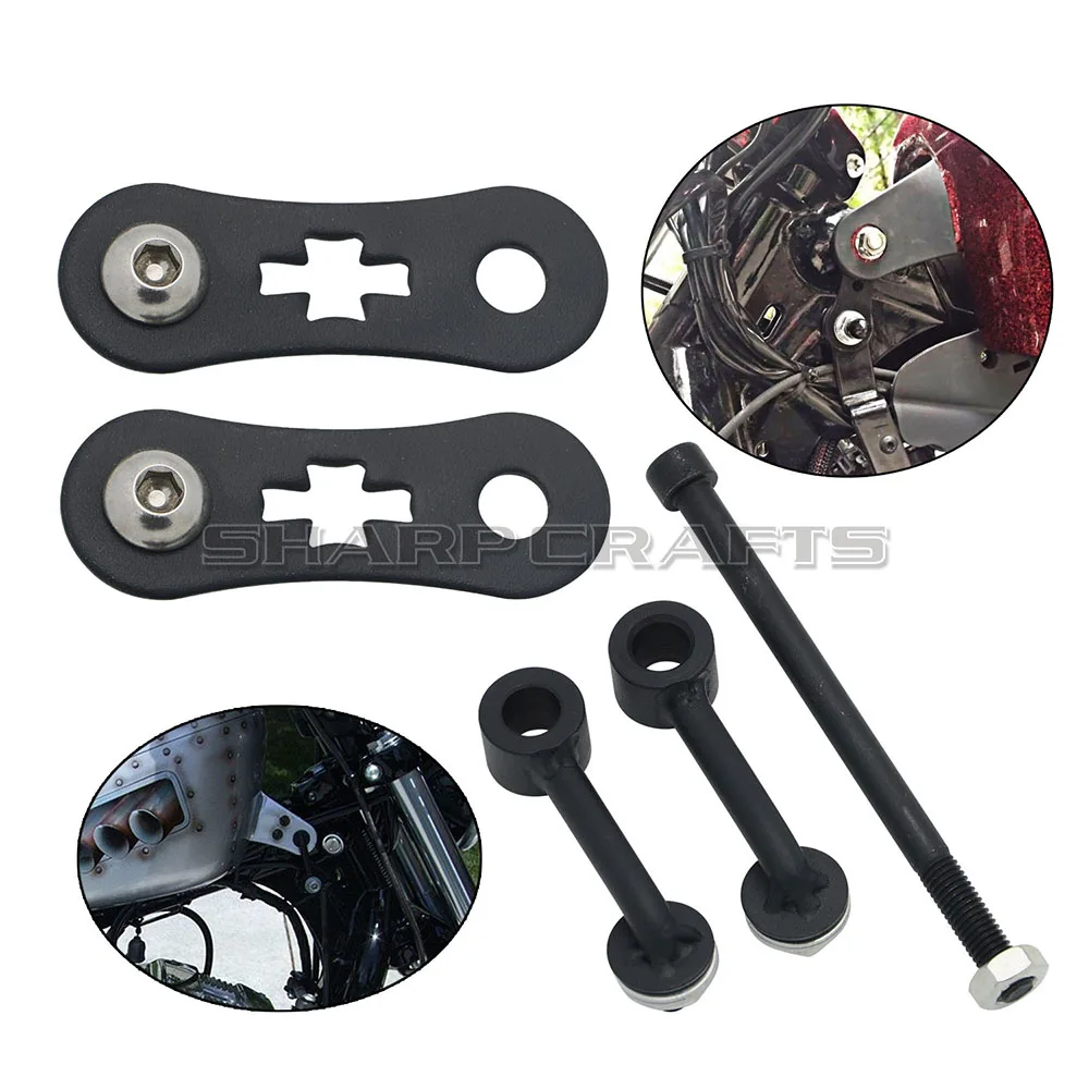 2 Types Gas Tank Lift Kits Brackets Fit For Harley Sportster Iron XL883 ...