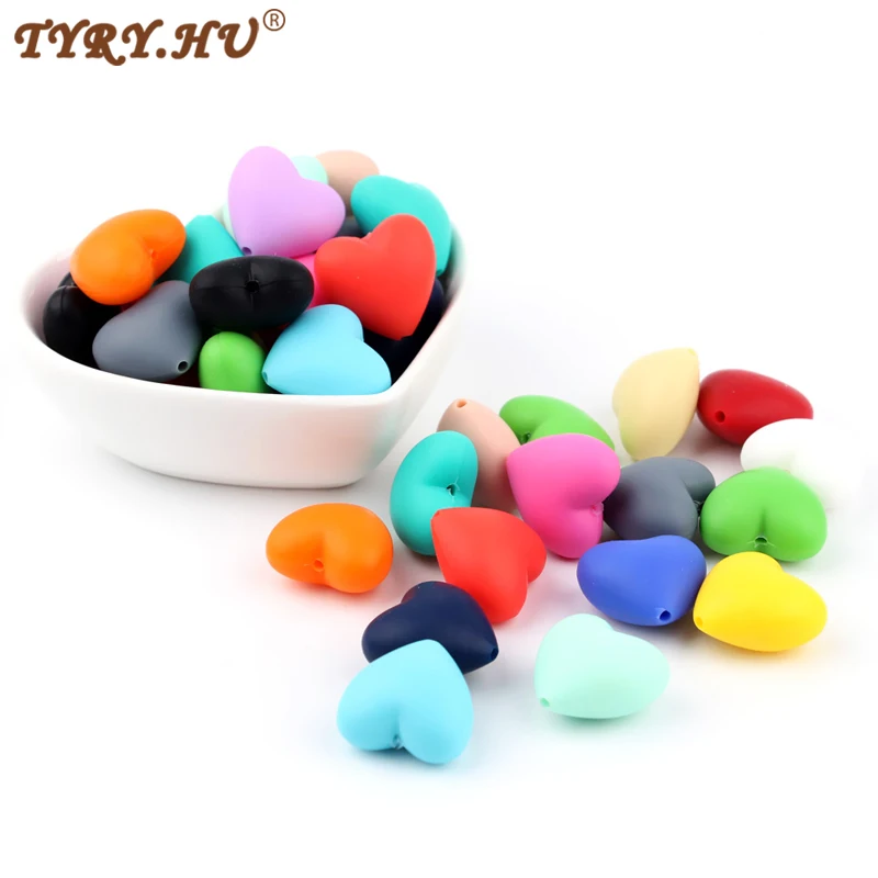 Tyry.hu 10pcs Silicone Baby Pacifier Beads Teething Chewable Newborn ...