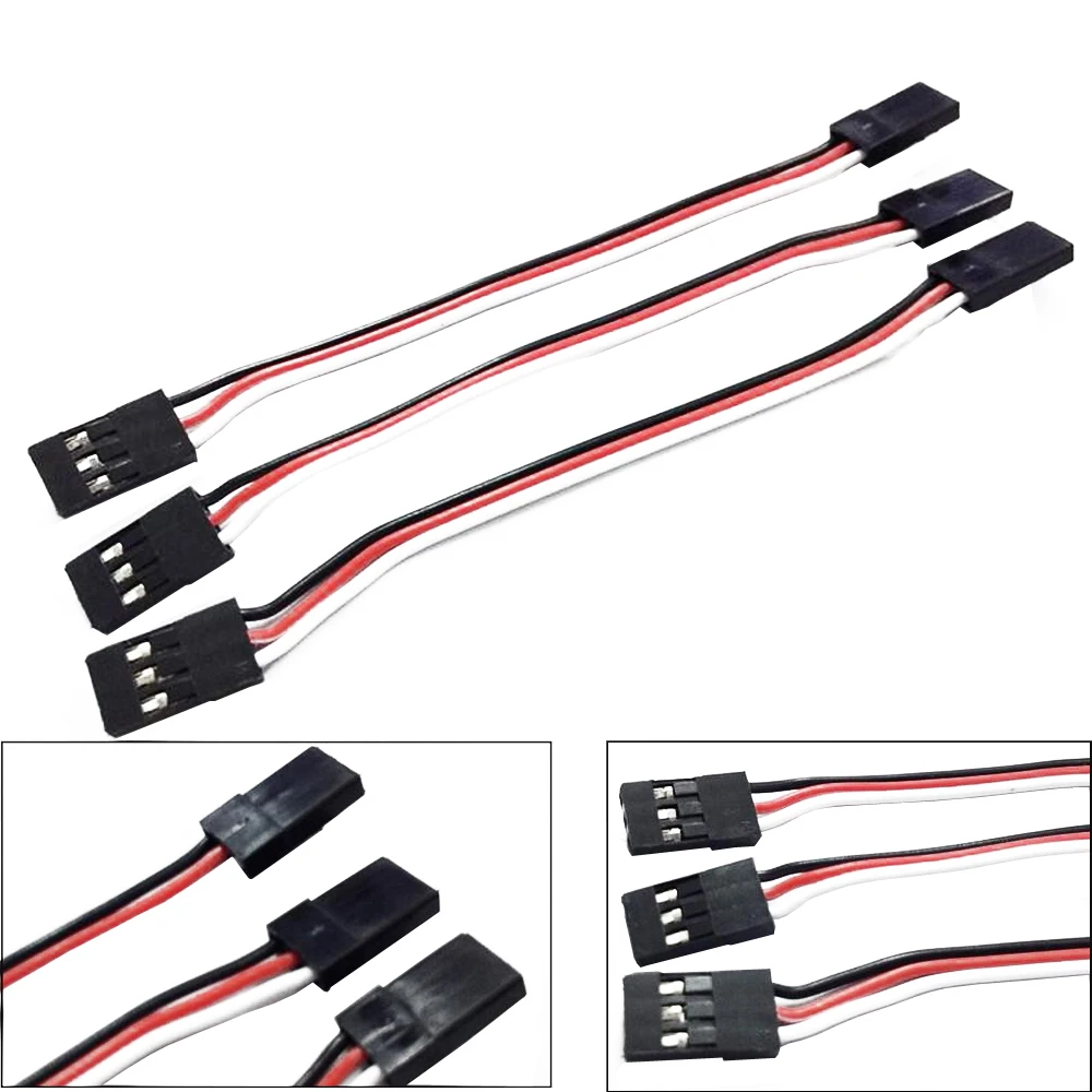 10 unids/lote 100/150/200/300mm Servo Cable de extensión Cable de Cable macho a macho para JR ...