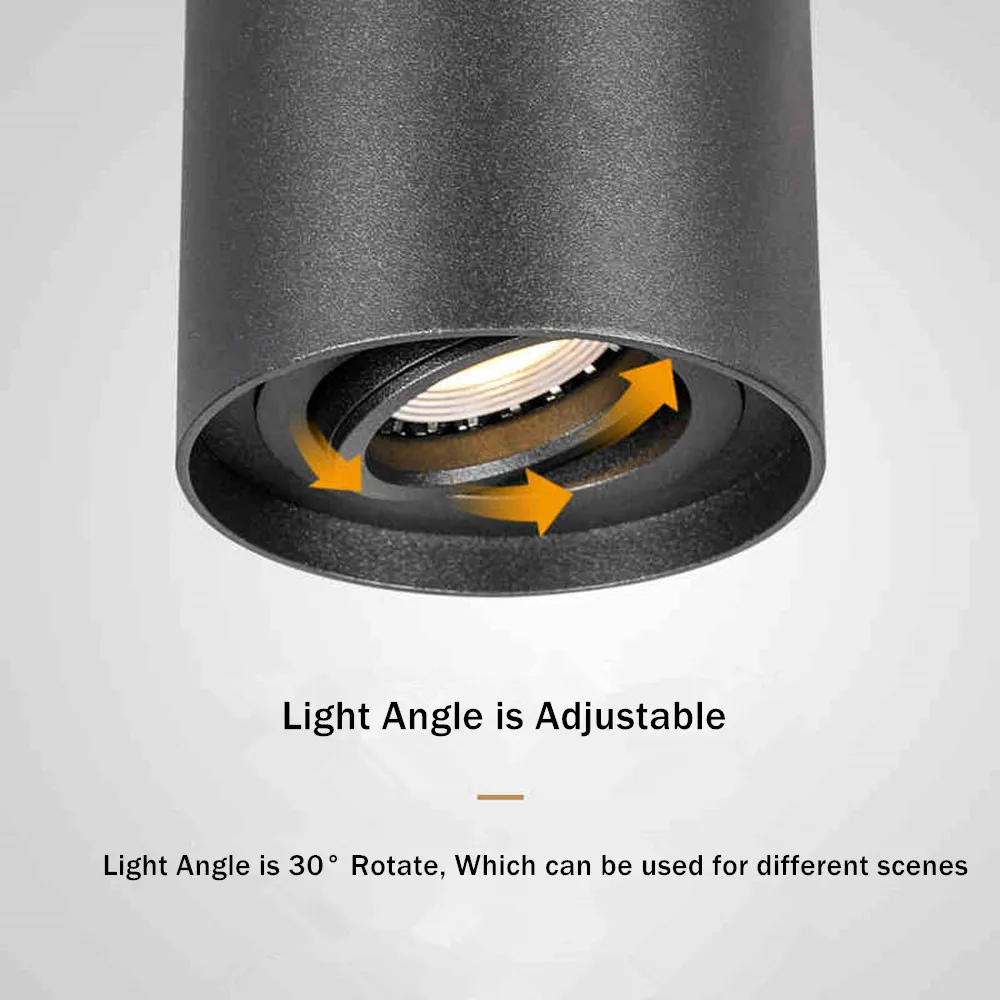 Surface Mounted Downlight Spot led Angle Adjustable Ceiling Lamp 5W 7W ...