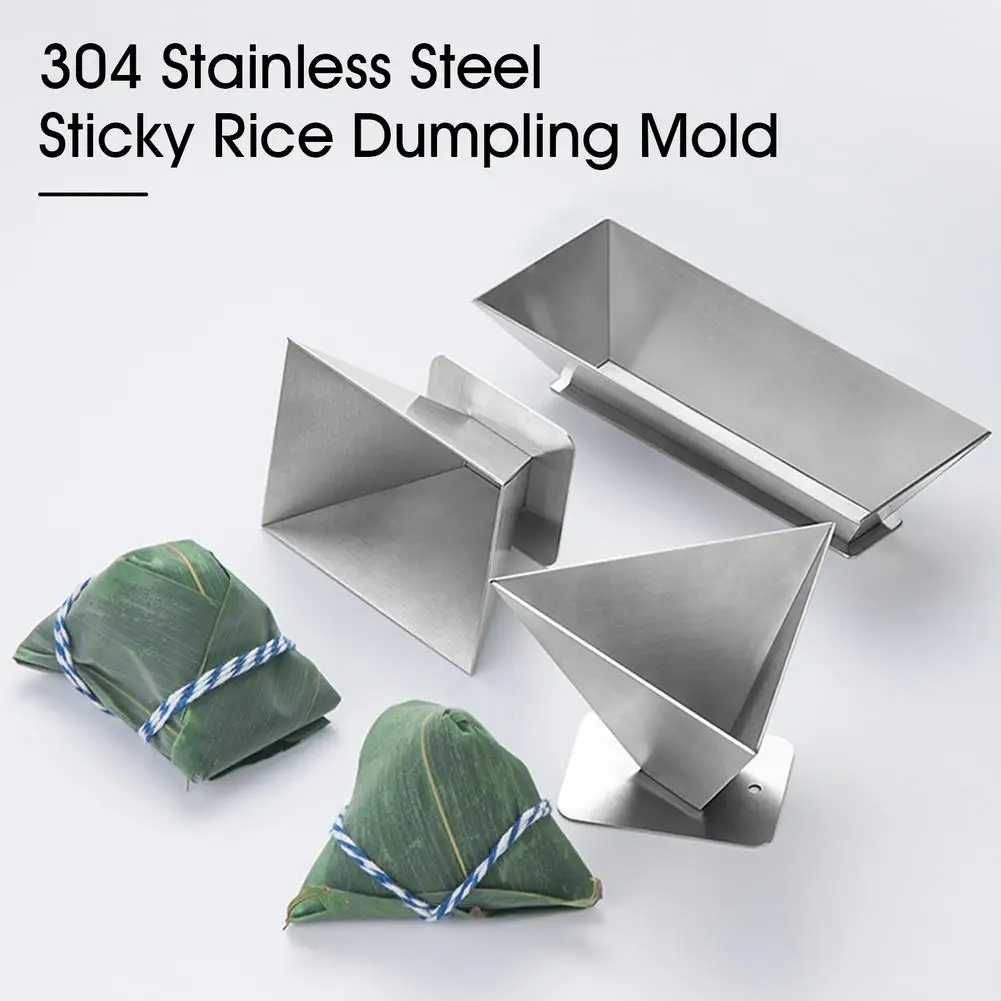 Stainless-Steel-Zongzi-Mould-Sticky-Rice-Dumpling-Mold-Four-Pyramidal ...