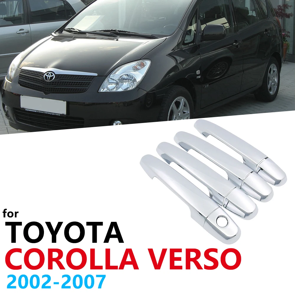Luxurious Chrome Side Door Handles Cover Trim For Toyota Corolla Verso ...