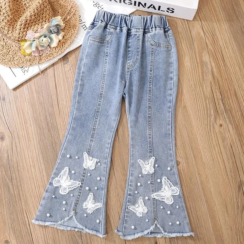 3-12years-New-girl-jeans-pants-children-s-jeans-flared-pants-spring ...
