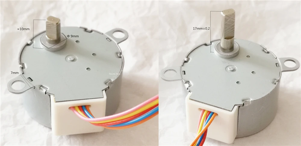 5v 20 ohms - Arbre de 10 mm - Moteur à Engrenage à Aimant Permanent ...