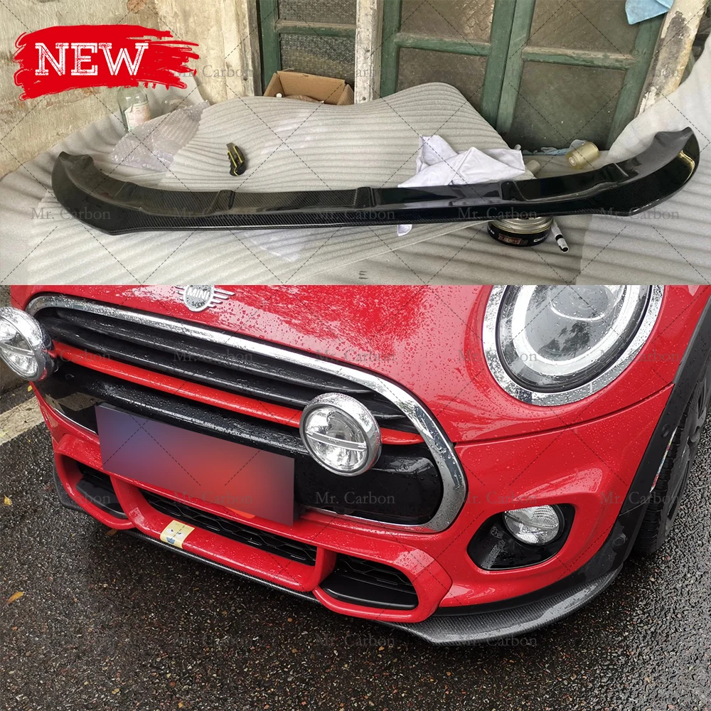 FOR-MINI-COOPER-S-F55-F56-F57-JCW-DUELL-AG-STYLE-CARBON-FIBER-FRONT-LIP ...