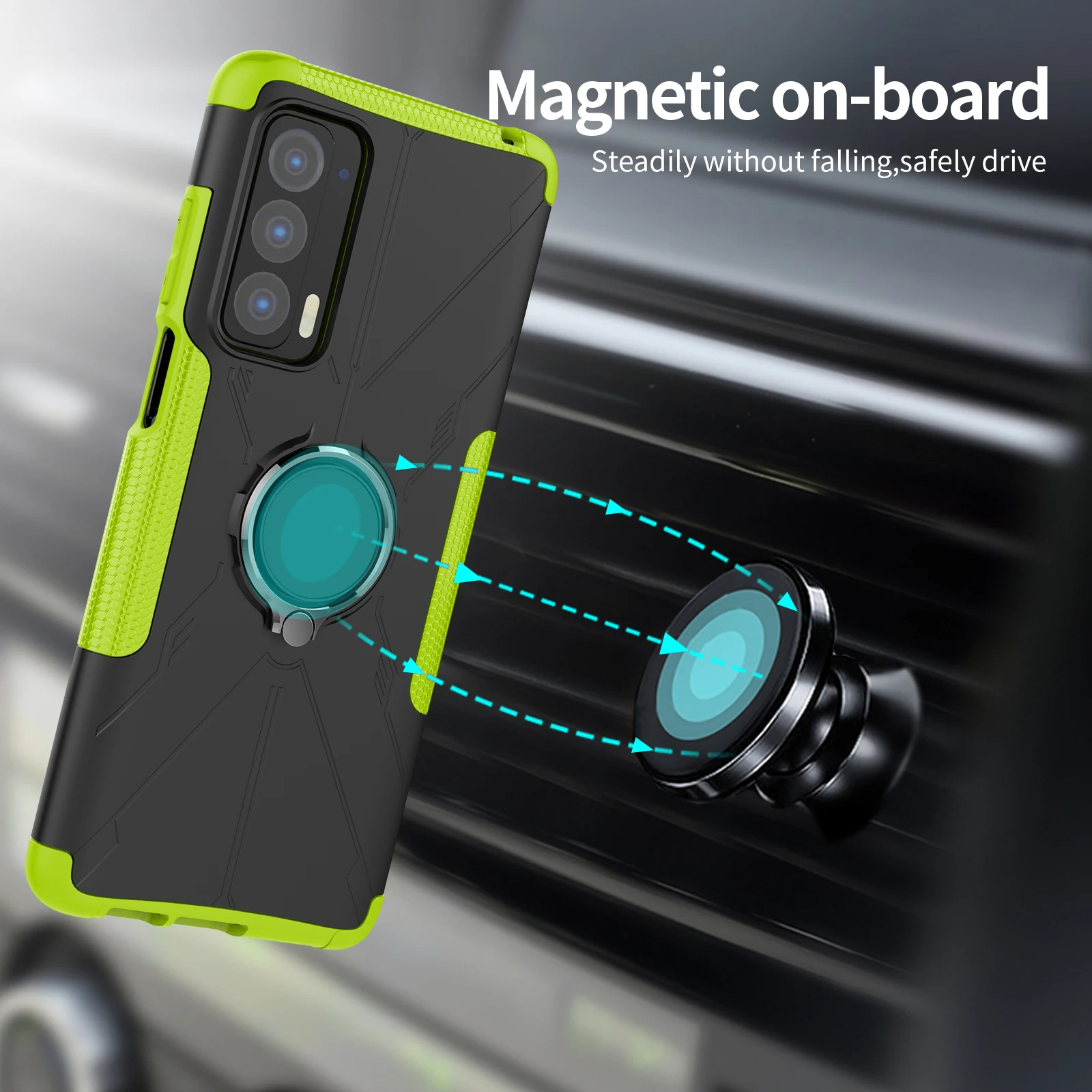 Full Cover For Motorola Edge 2021 Case Magnetic Suction Stand Back Case ...