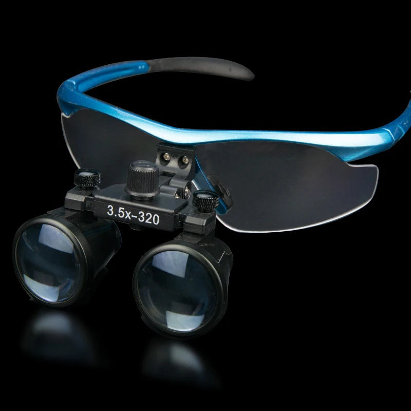 Dental Equipment 2.5X 3.5X Surgical Medical Blue Dental Loupes Anti fog ...