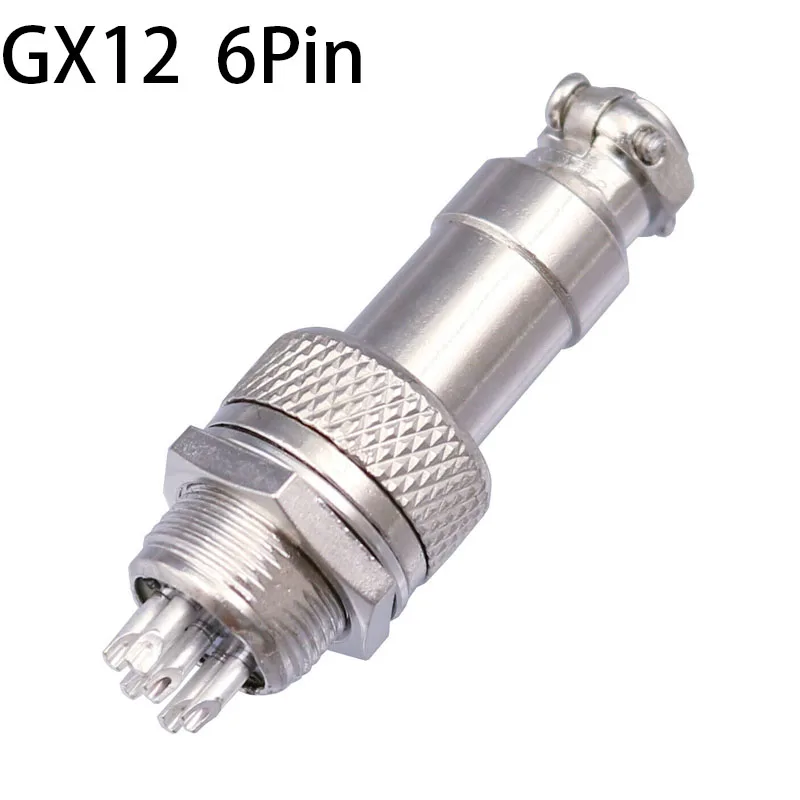 1pcs GX12 6 Pin Male & Female 12mm Wire Panel Connector Aviation Plug ...
