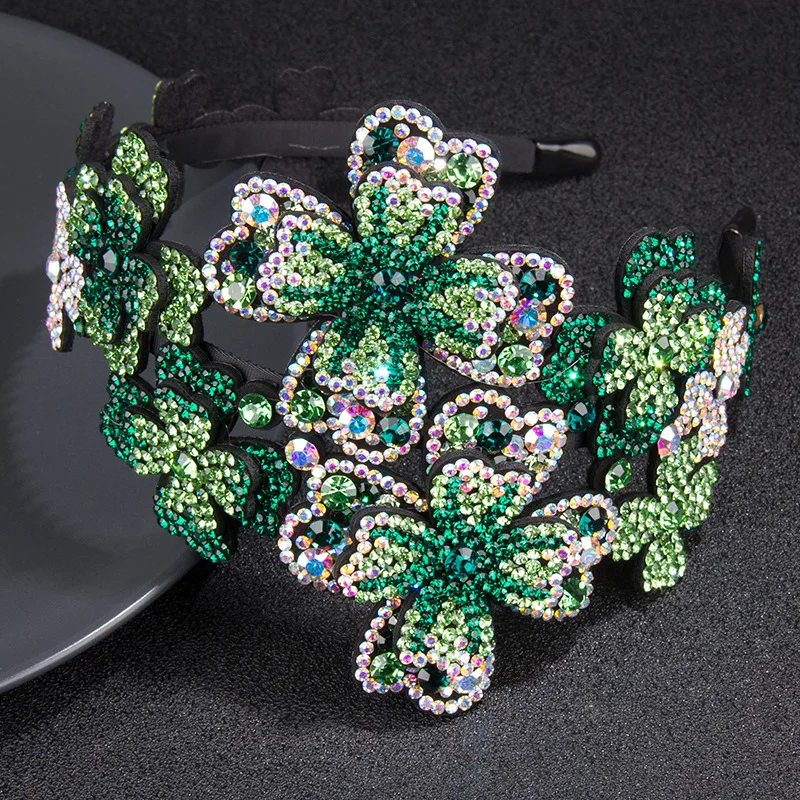 High-quality-full-rhinestone-color-large-flowerheadband-with-wide-edge ...