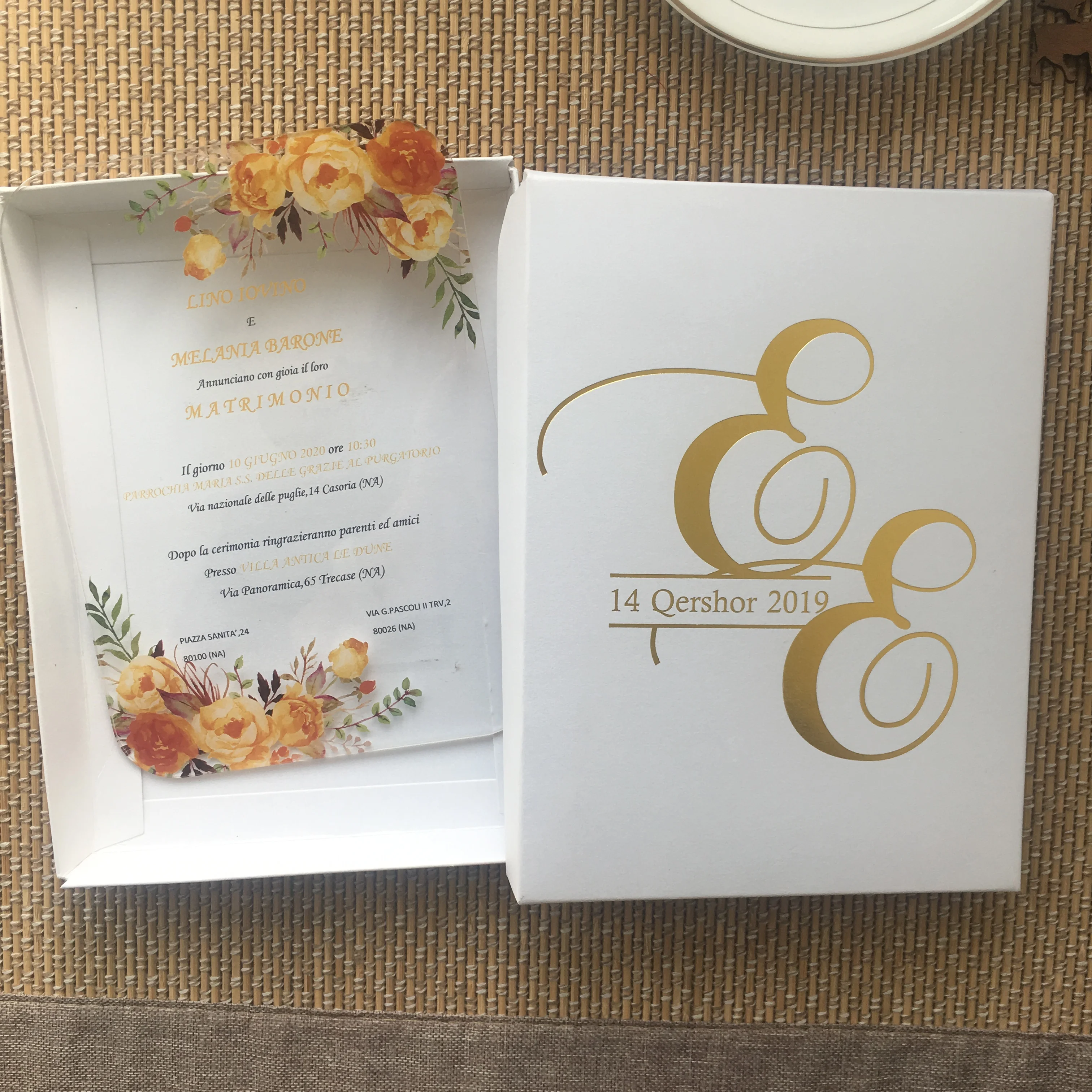 Gold Plated Invitation Cards