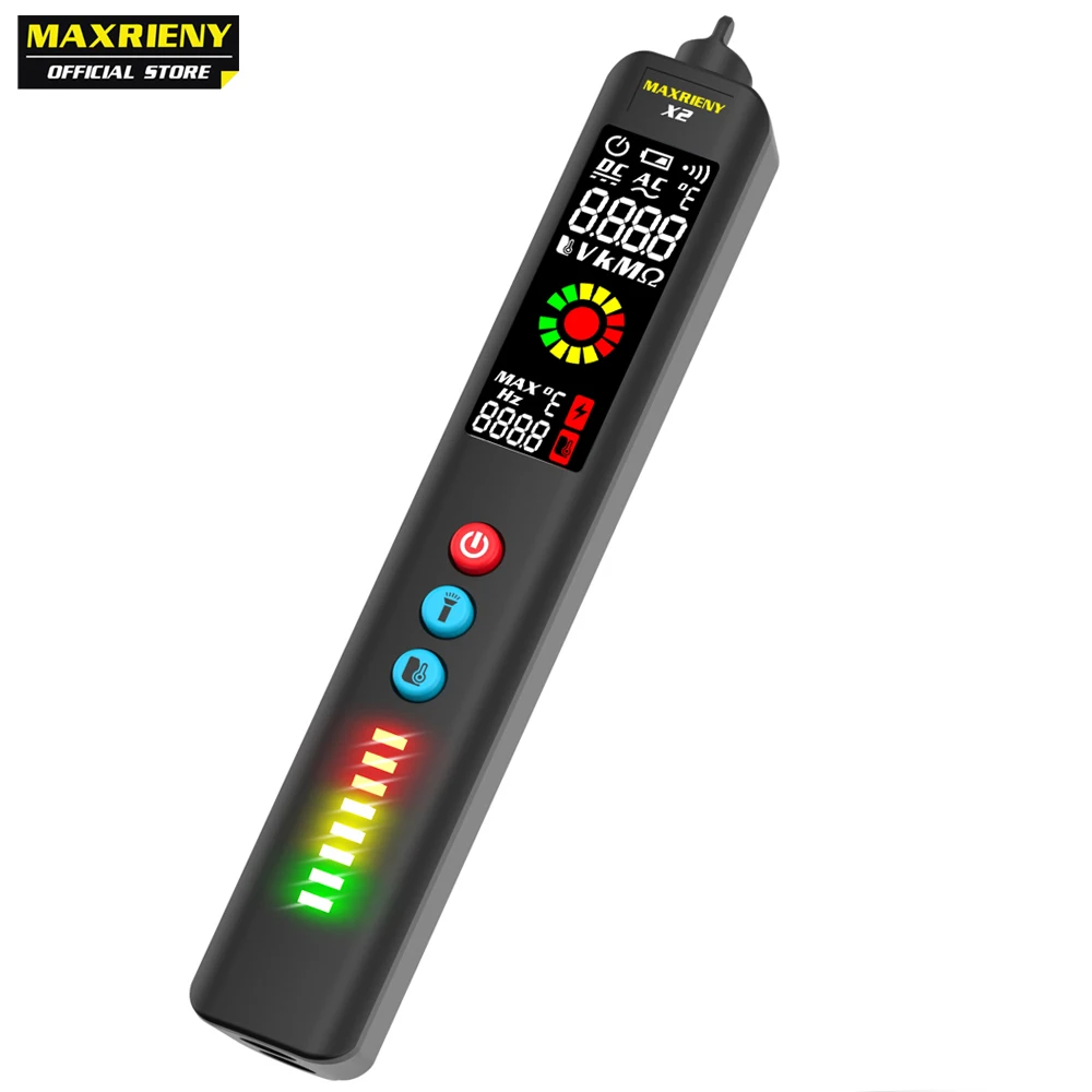 MAXRIENY-X2-Infrared-Thermometer-Digital-Multimeter-Voltage-Detector ...