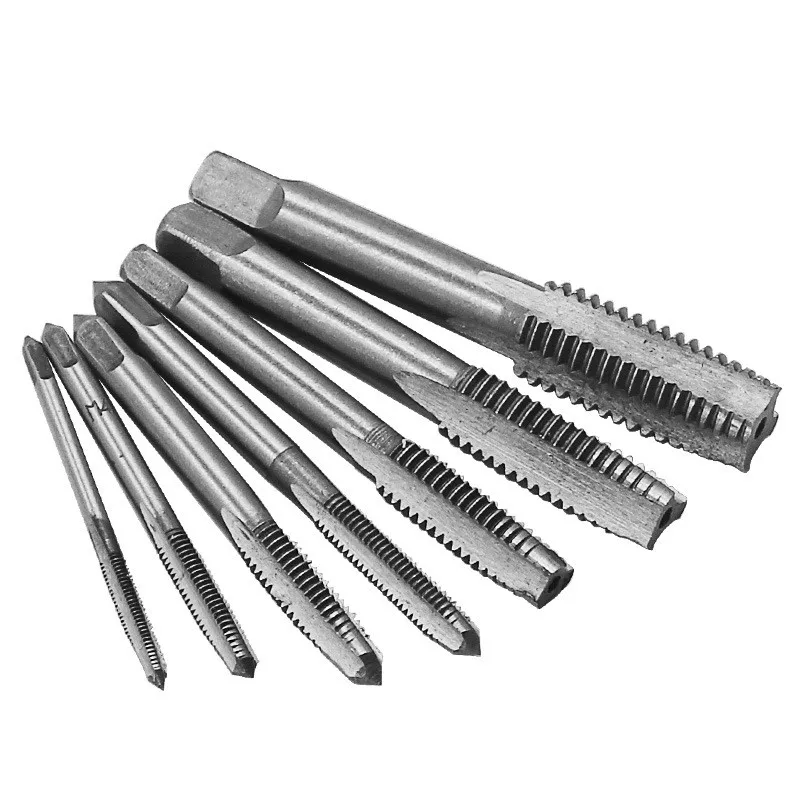 Hand Tap Drill Set 7pcs M3 M4 M5 M6 M8 M10 M12 Bearing Steel Machine ...