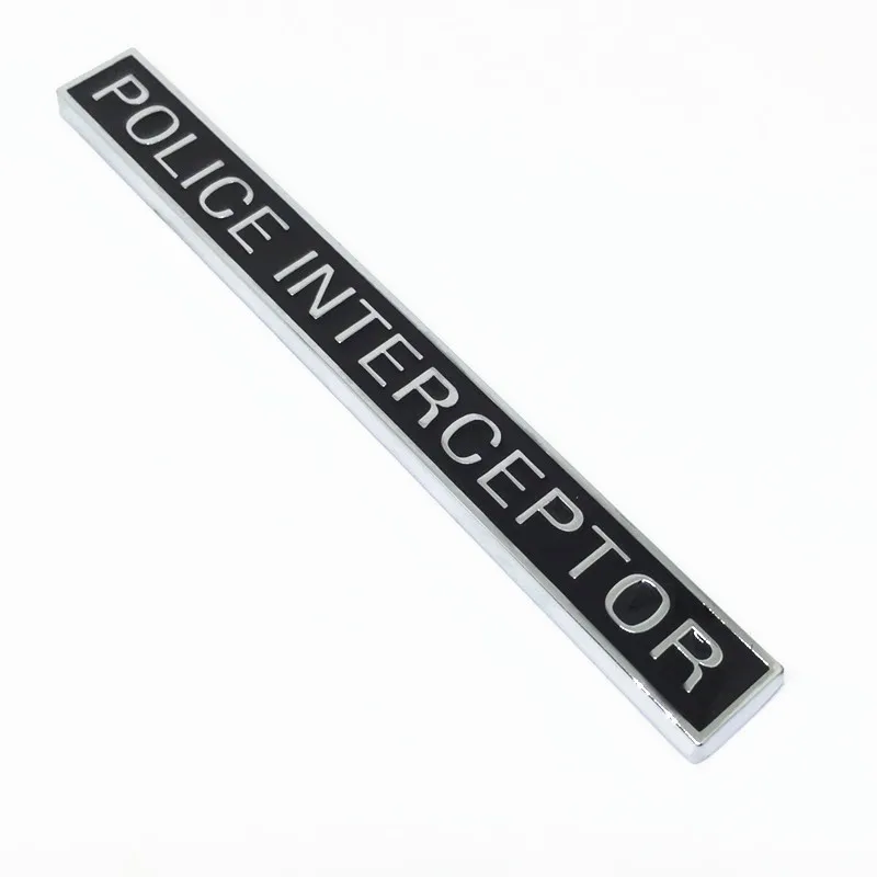 1pc 3D Metal POLICE INTERCEPTOR Car Motorcycle Rear Fender Emblem Badge ...