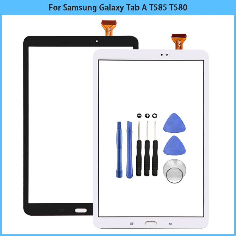 Novo para samsung galaxy tab a 10.1 SM T585 t580 t580 painel da tela de toque digitador sensor ...