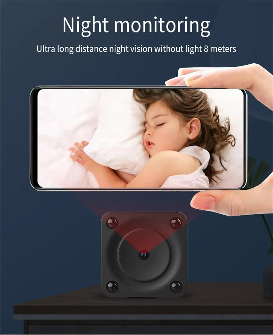 Caméra miniature,Mini caméra de surveillance secrète IP Wifi, 1080P HD ...