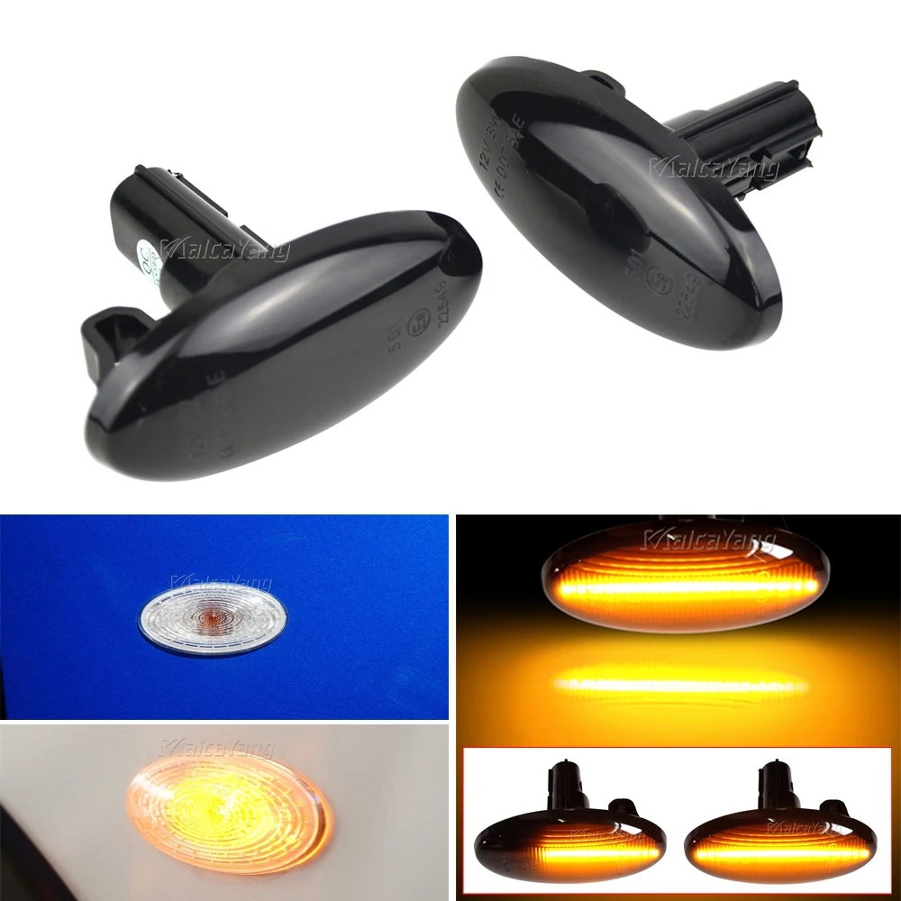 2x-LED-Dynamic-Side-Marker-Turn-Signal-Light-Repeater-Blinker-Lamp-For ...