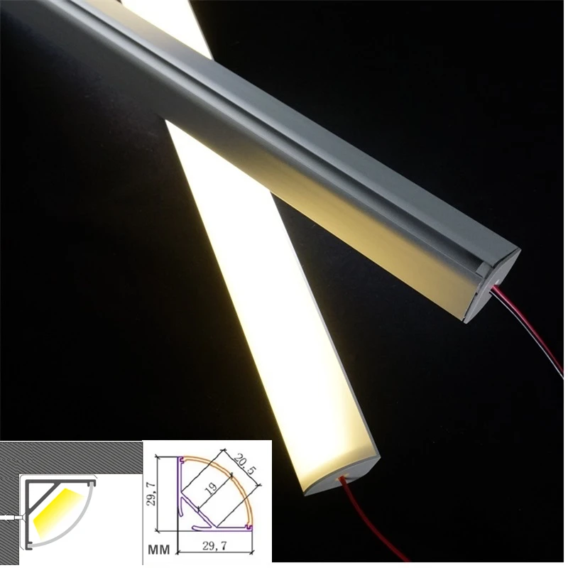 Barra de luz Led de 12V de CC, 50CM, perfil de esquina de techo ...