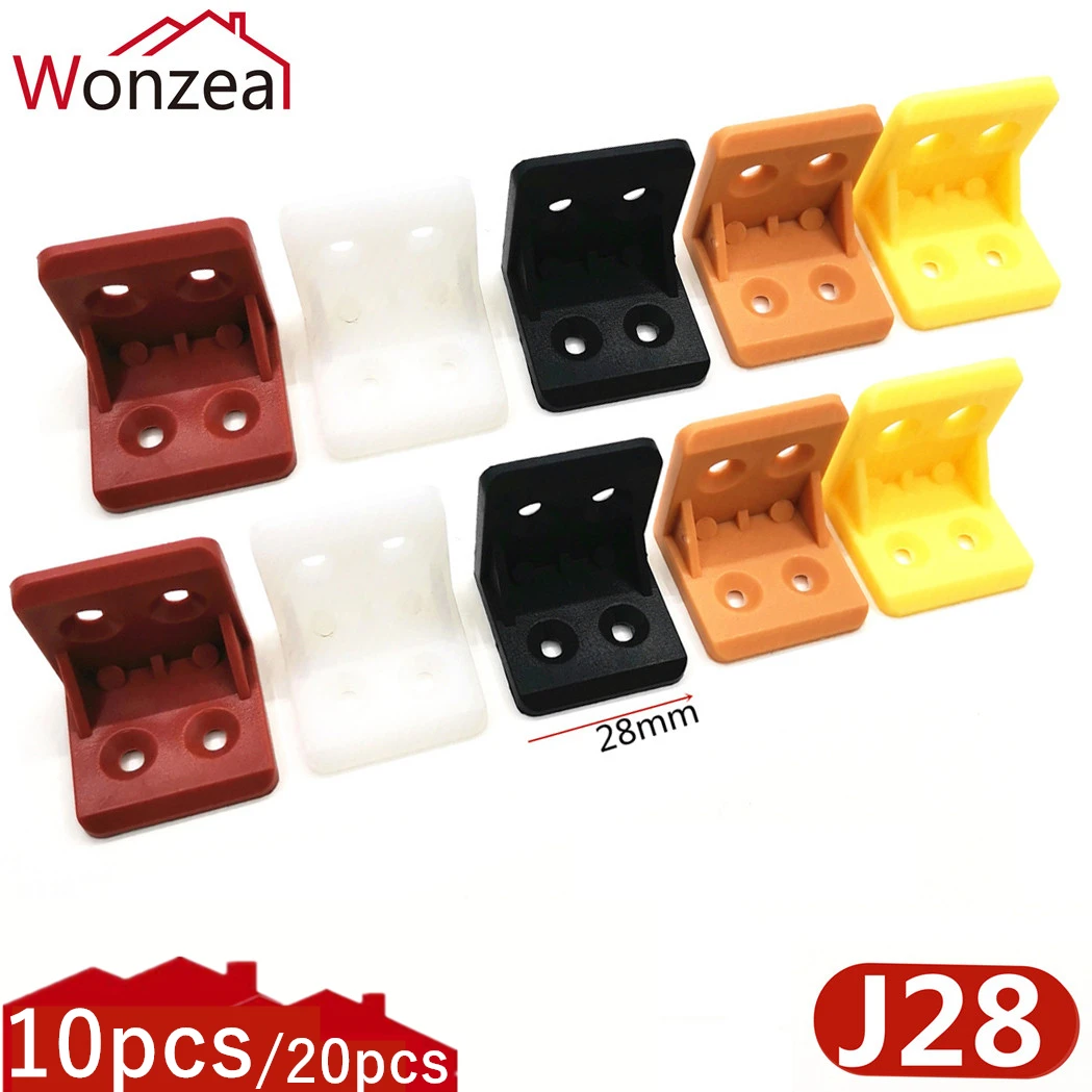 10pcs/20pcs Corner Bracket Plastic Cabinet Triangle Bracket Thick Fixed ...