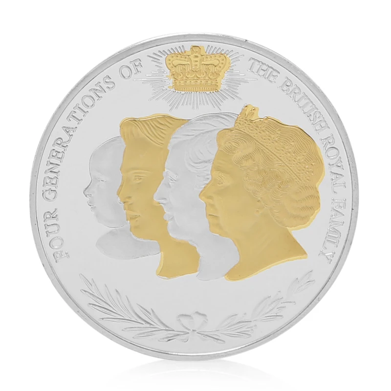 Four Generations British Royal Family Commemorative Coins Collection ...